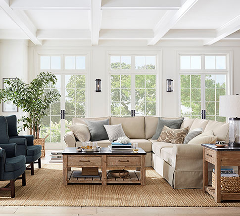 Armchairs PB Comfort Parker Living Room Pottery Barn