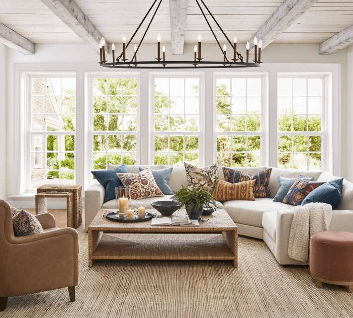 Rustic Pottery Barn Living Rooms
