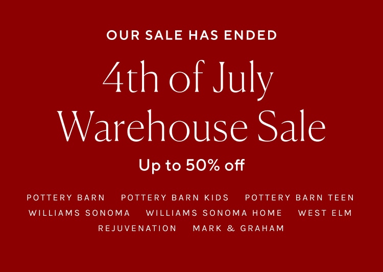 Pottery barn fourth of july sale store