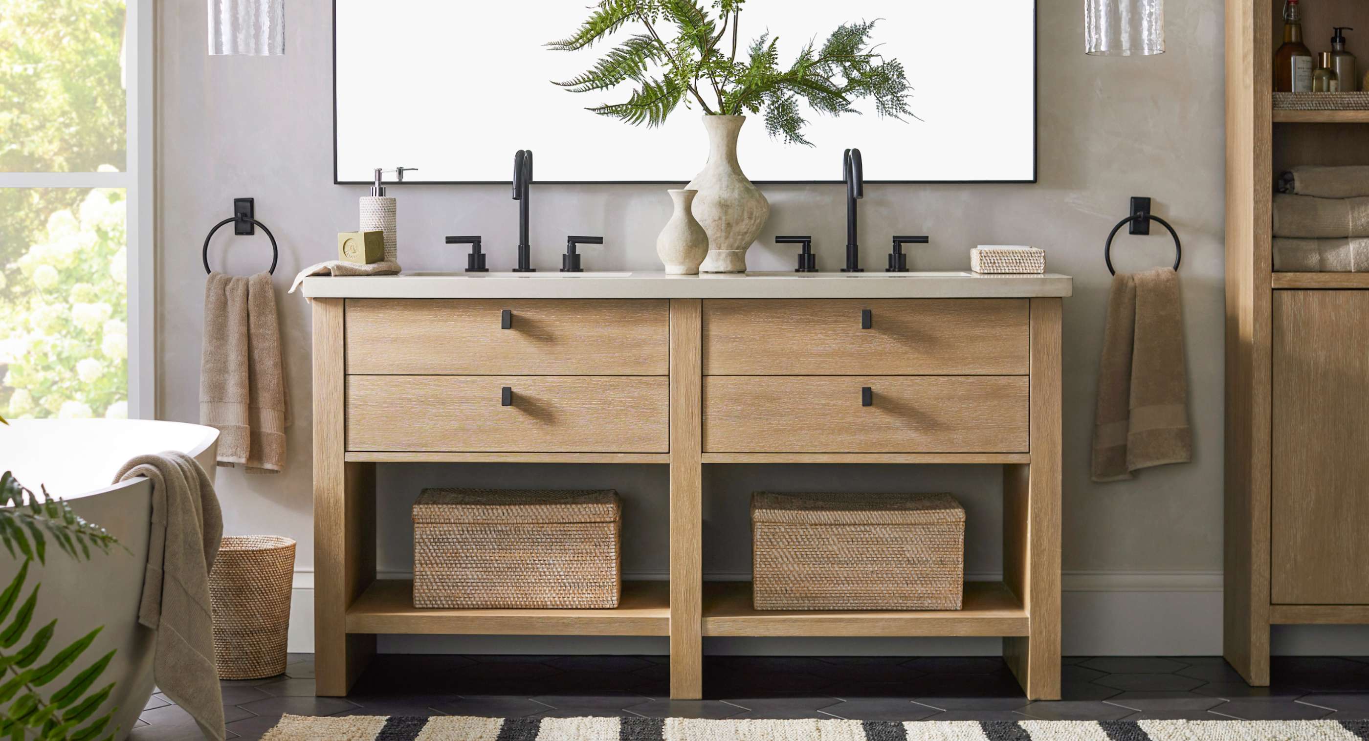 Pottery barn bathroom cabinet store