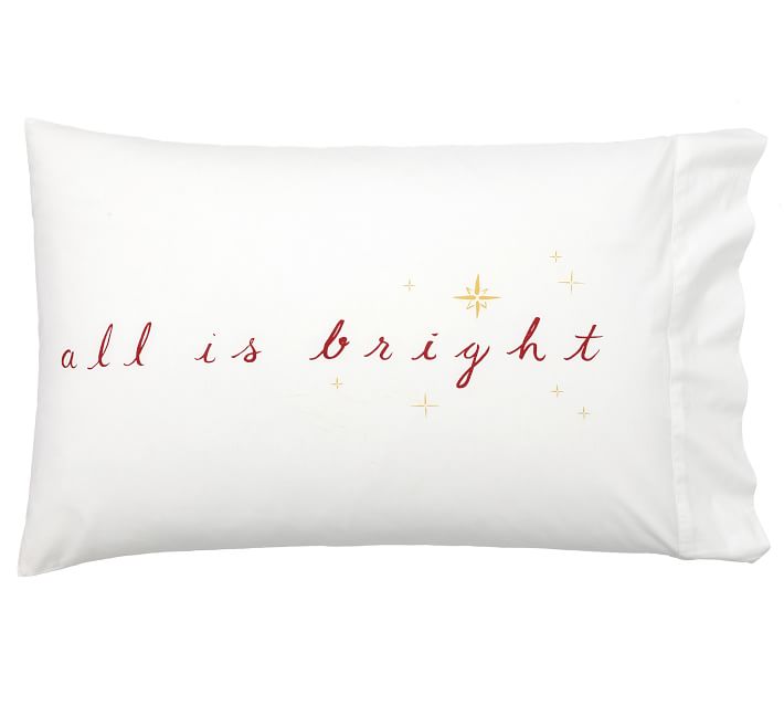 All is Calm, All is Bright Organic Pillowcase Set | Pottery Barn