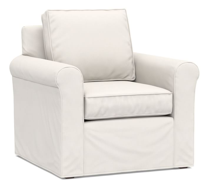 Cameron Roll Arm Slipcovered Armchair | Pottery Barn