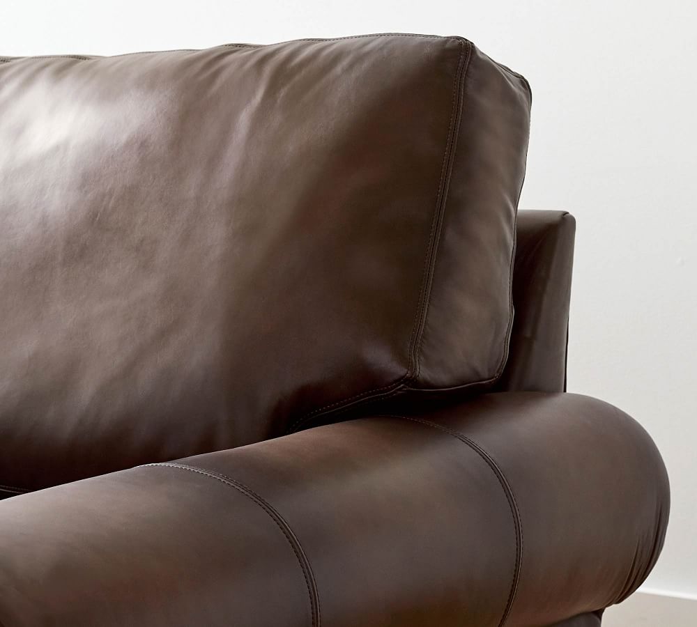 Turner Roll Arm Leather Sofa | Pottery Barn