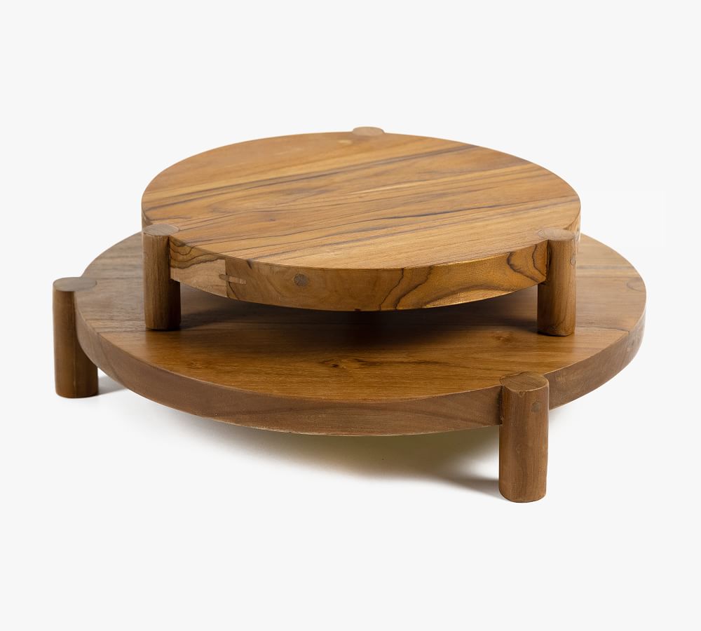 Teak Outdoor Tray | Pottery Barn