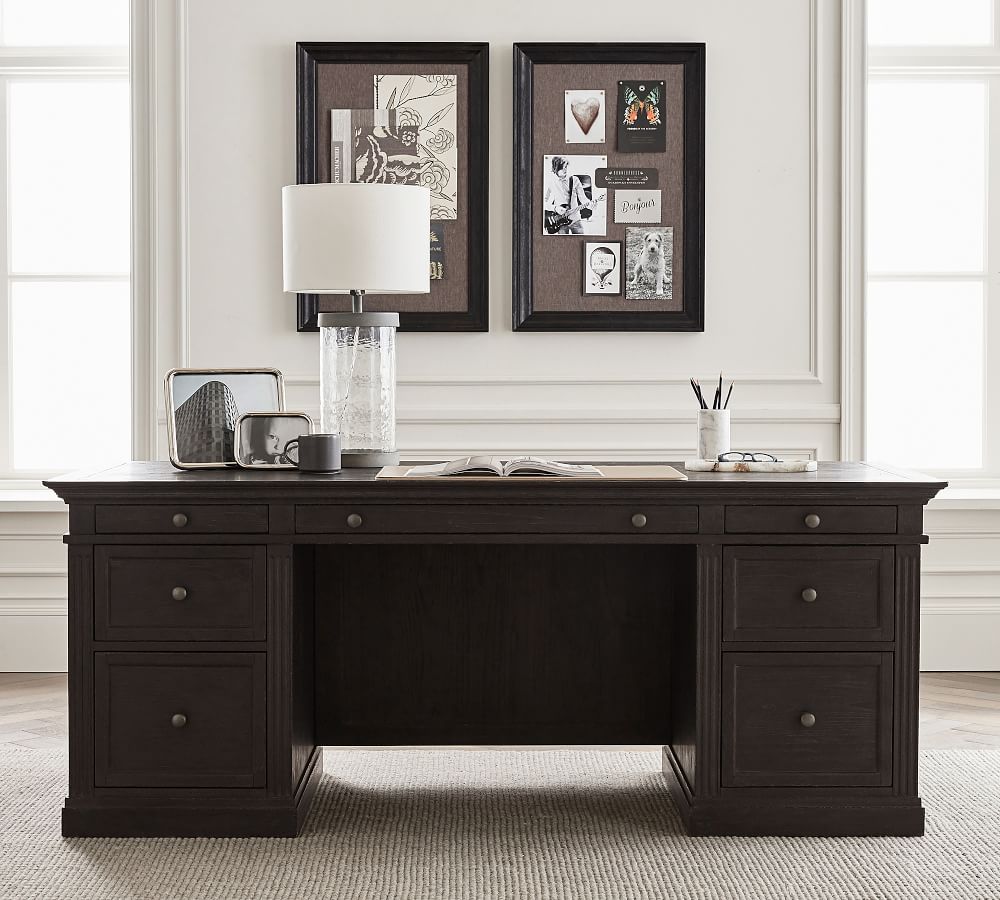 Livingston 75" Executive Desk with Drawers | Pottery Barn