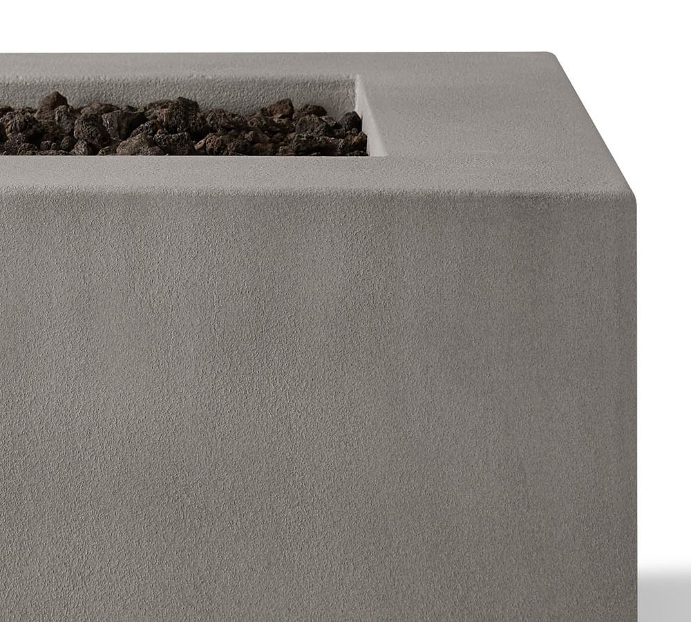 Arbor 60" Low Rectangle Natural Gas Fire Table | Pottery Barn