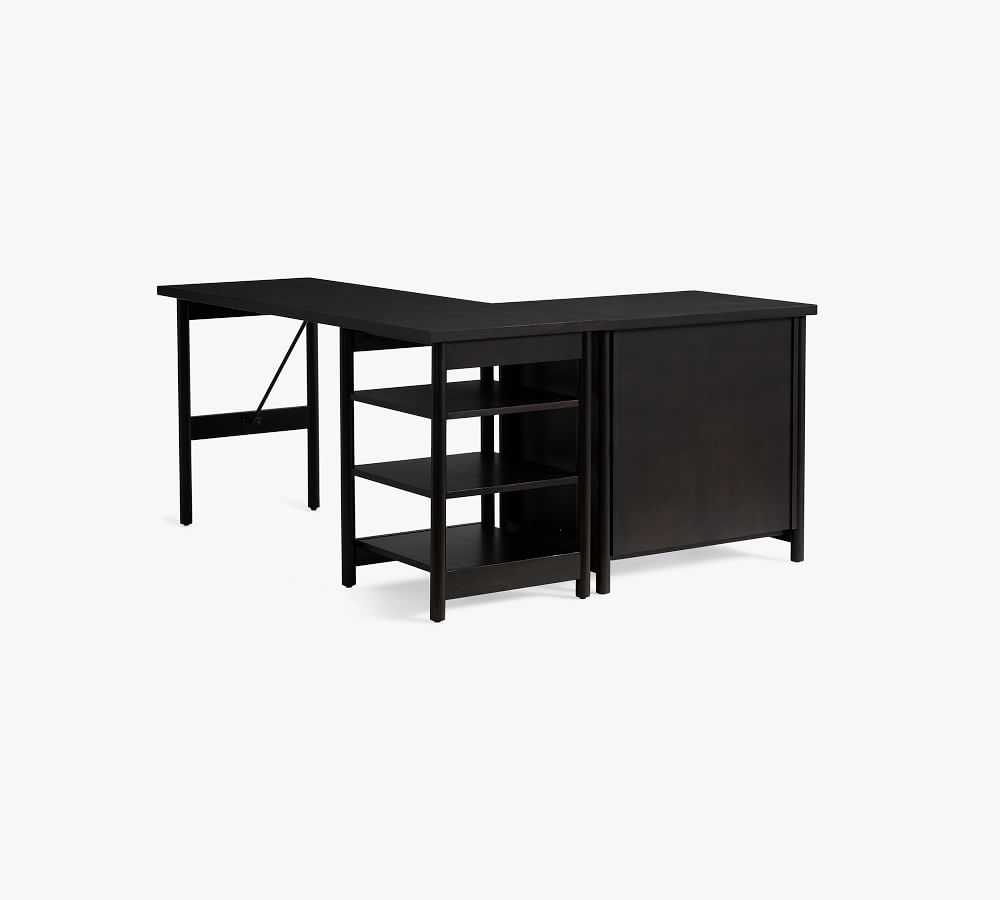 Bloomquist L-Shape Desk with Lateral File Cabinet | Pottery Barn