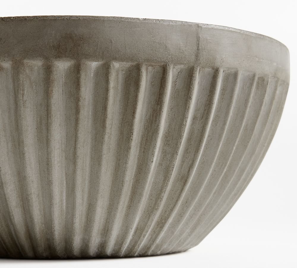 Concrete Fluted Planters | Pottery Barn
