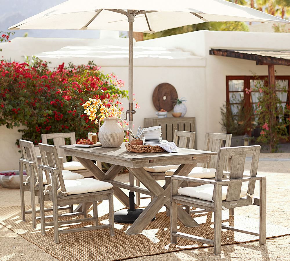 Tufted Outdoor Dining Chair Cushion | Pottery Barn