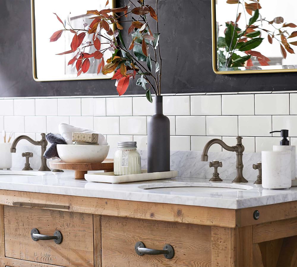 Frost Marble Bathroom Accessories Set | Pottery Barn