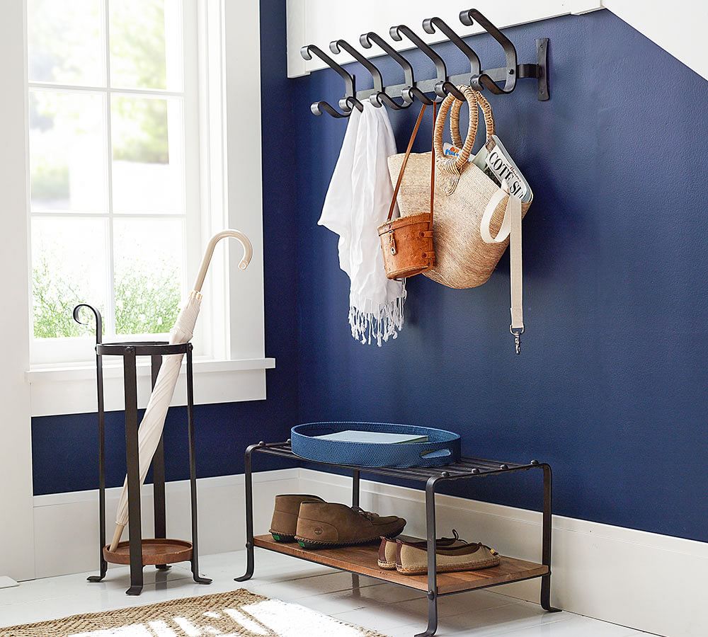 Blacksmith Iron 6-Hook 31" Rack | Pottery Barn