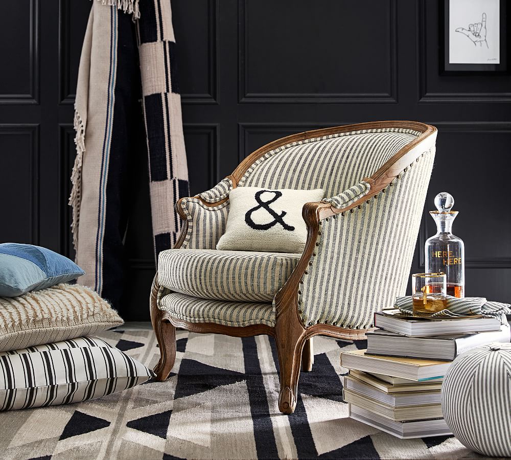 The Emily & Meritt Shades of Denim Boudoir Pillow | Pottery Barn