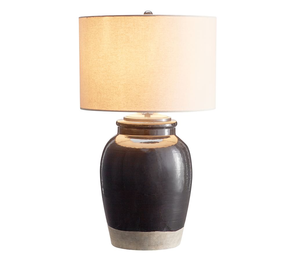 Miller Ceramic Table Lamp, Black | Pottery Barn