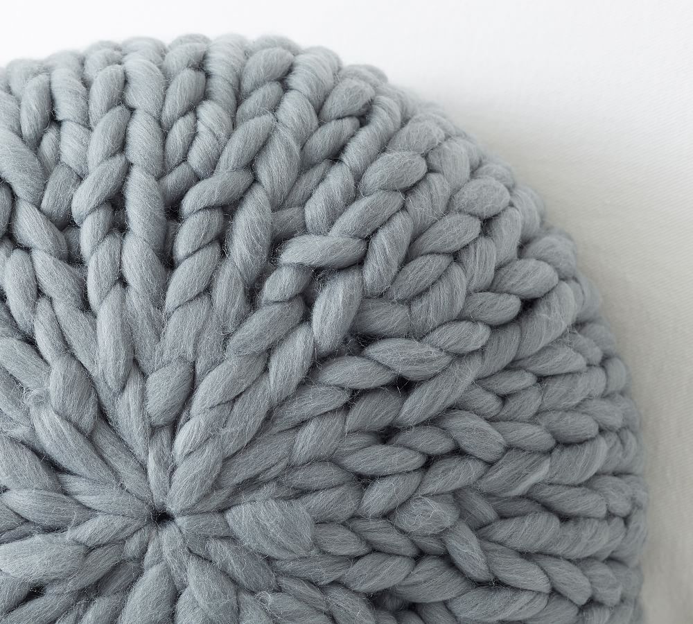 Cozy Handknit Round Pillow | Pottery Barn