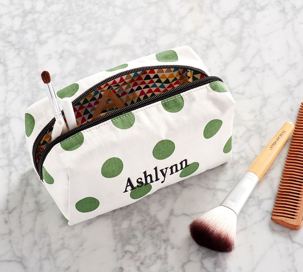 Polka Dot Print Makeup Cube | Pottery Barn