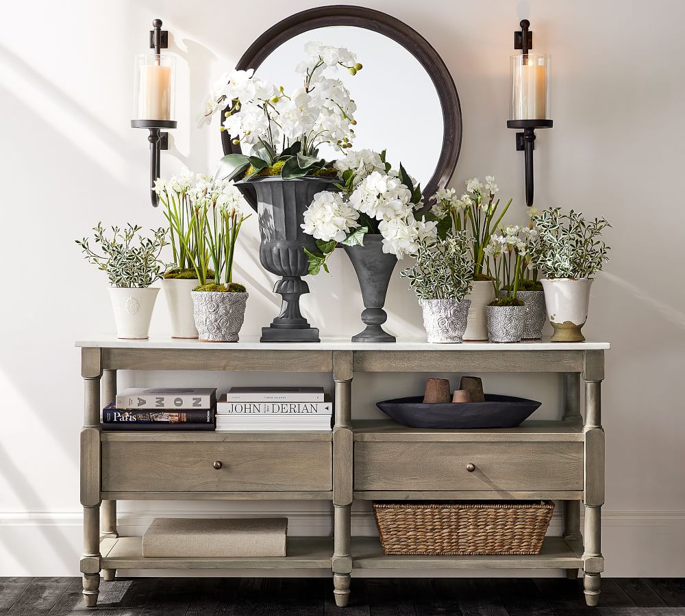 Alexandra 65" Marble Console Table | Pottery Barn