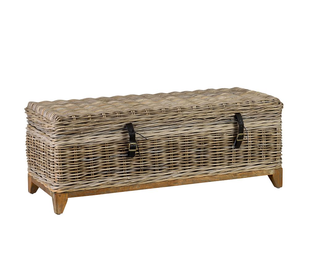 Rattan Rectangular Trunk | Pottery Barn