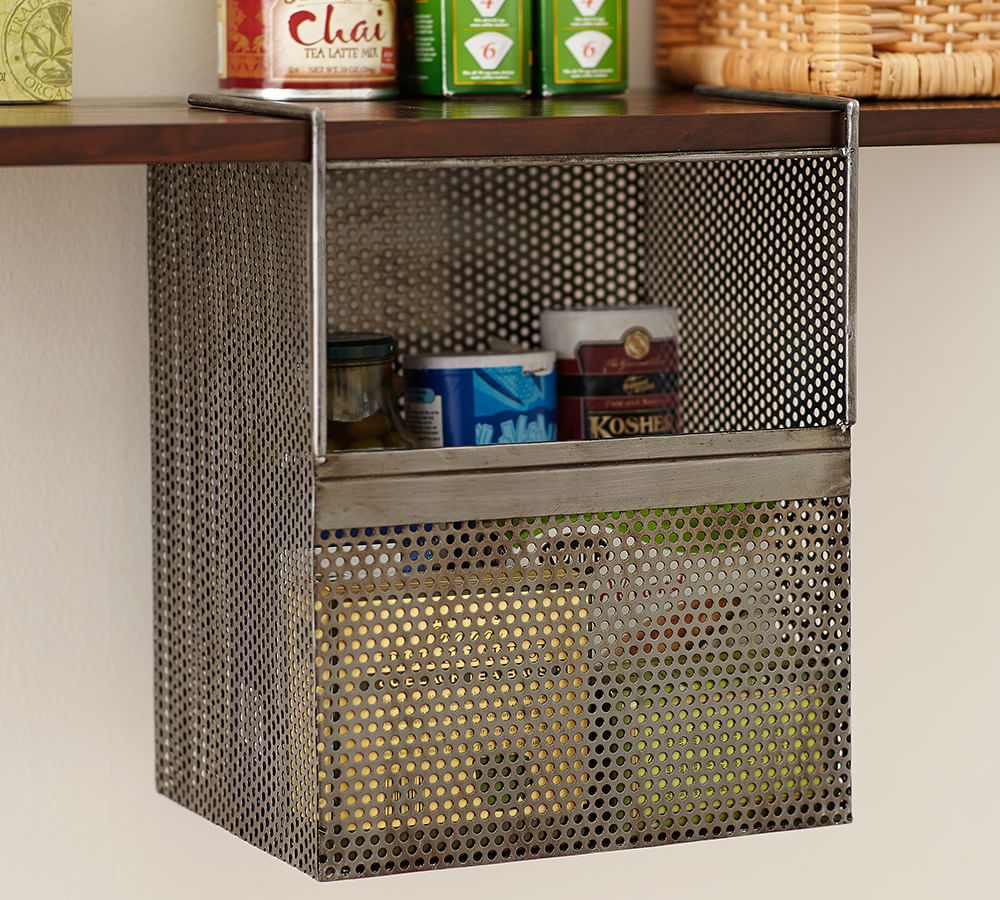 Perforated Rustic Bin Dry Storage | Pottery Barn