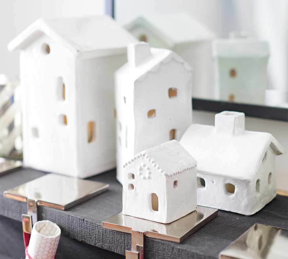 Handmade Ceramic Christmas Village Houses | Pottery Barn