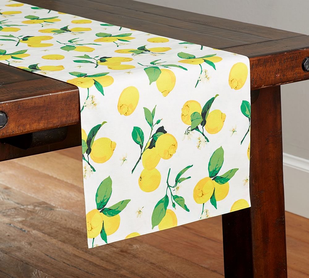 Painted Lemon Table Runner | Pottery Barn