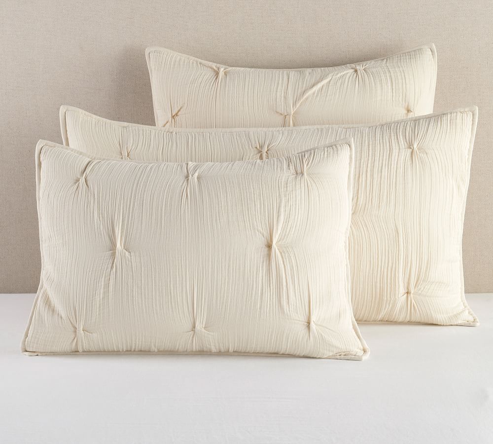 Soft Cotton Handcrafted Quilted Sham | Pottery Barn