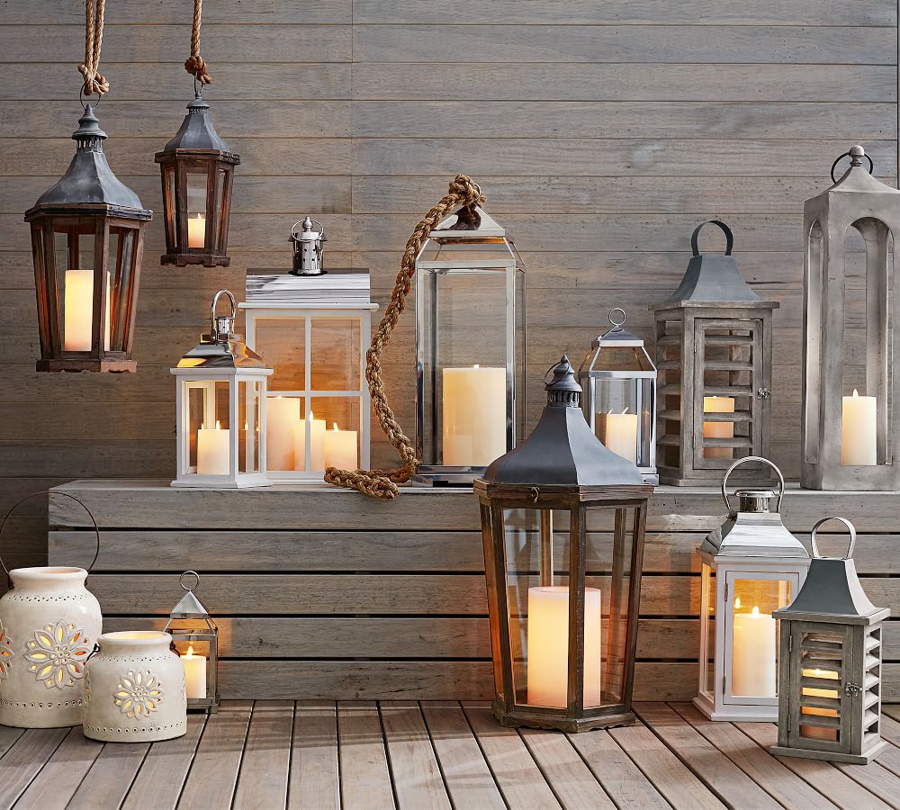 Premium Flickering Flameless Outdoor Pillar Candles | Pottery Barn