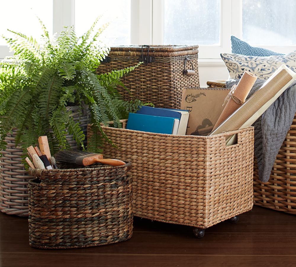 Daytrip Lidded Storage Baskets | Pottery Barn