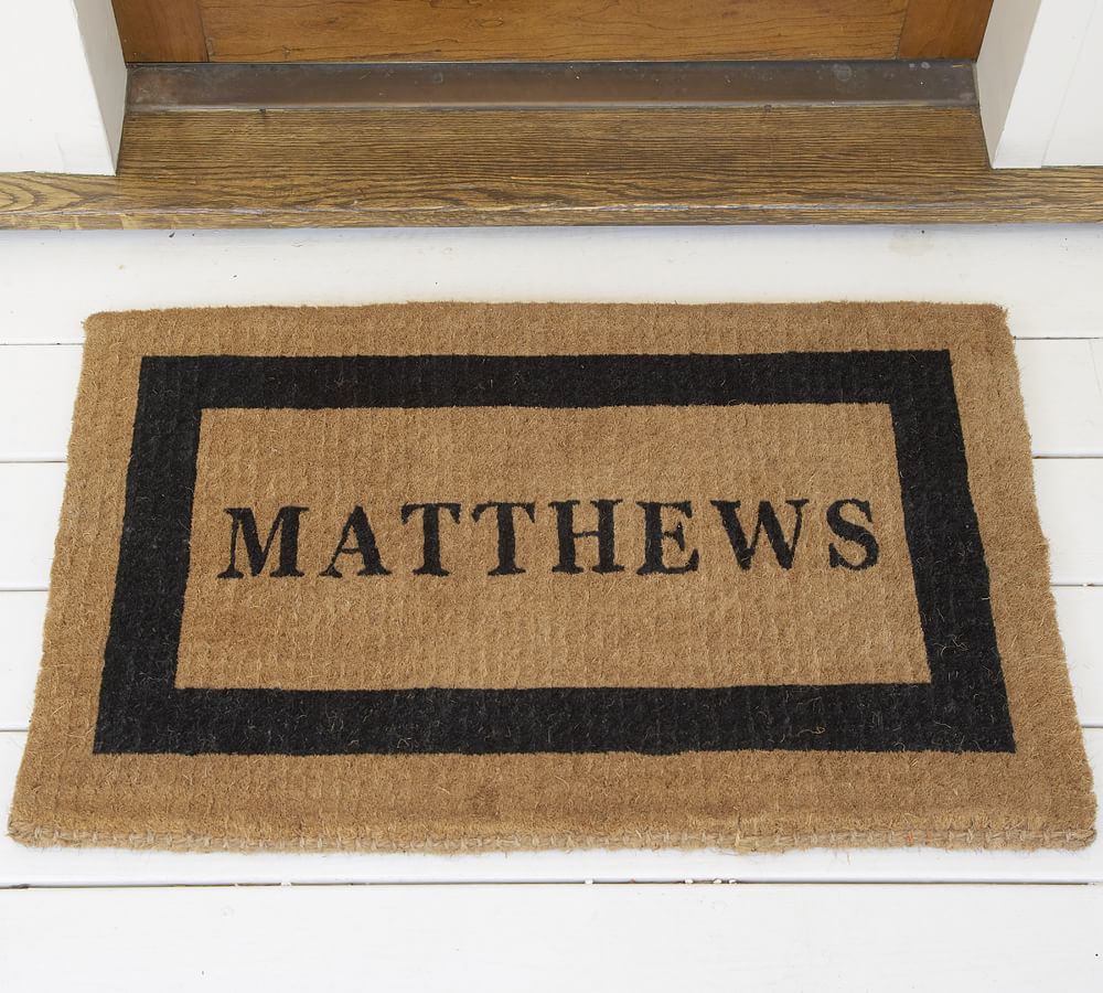 Personalized Framed Doormat, Up to 8 Characters | Pottery Barn
