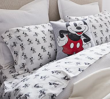 Disney Mickey Mouse Organic Percale Sheet Set | Pottery Barn