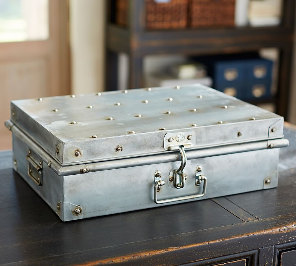 Calvin Metal Trunk | Pottery Barn