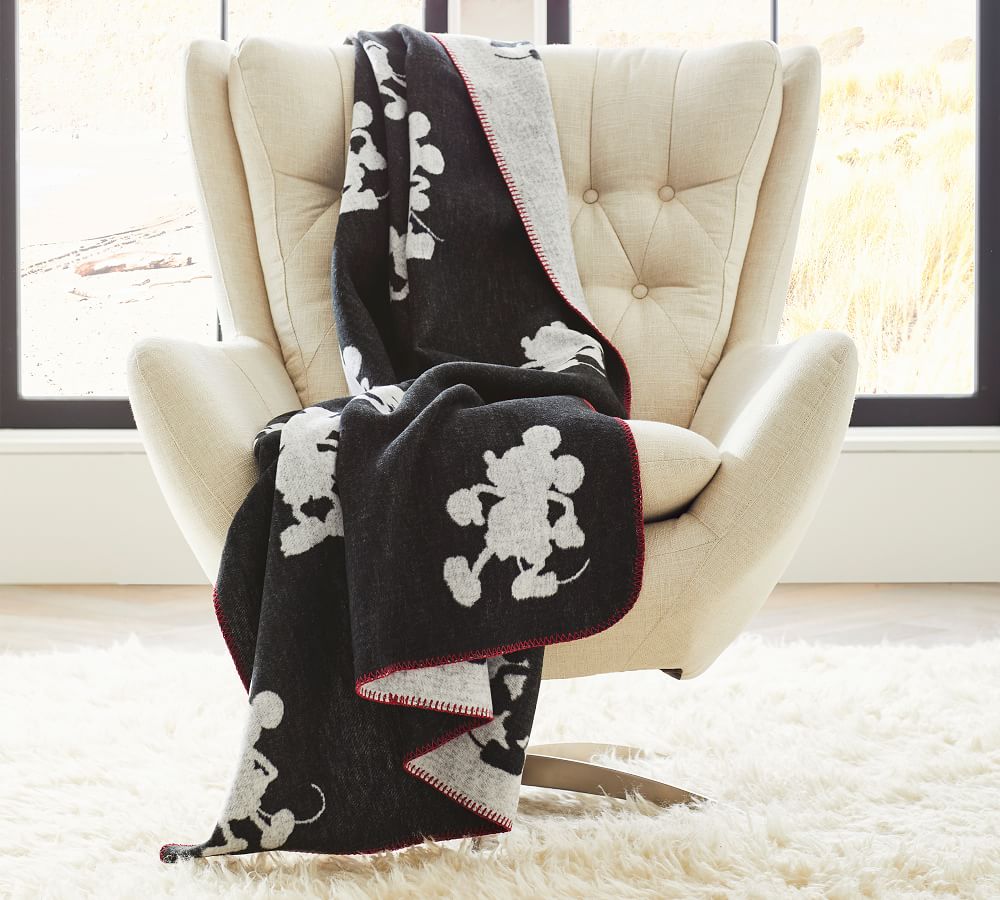 Disney Mickey Mouse Jacquard Reversible Throw | Pottery Barn