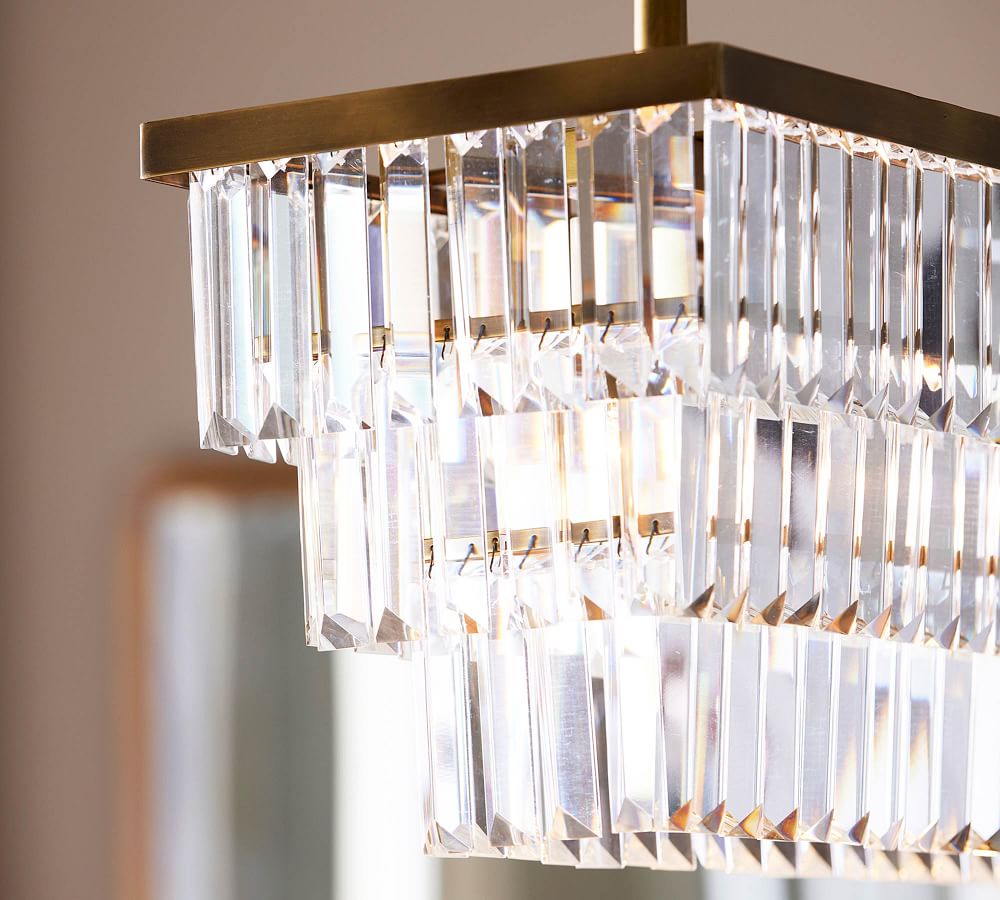 Gemma Crystal Rectangle Chandelier | Pottery Barn