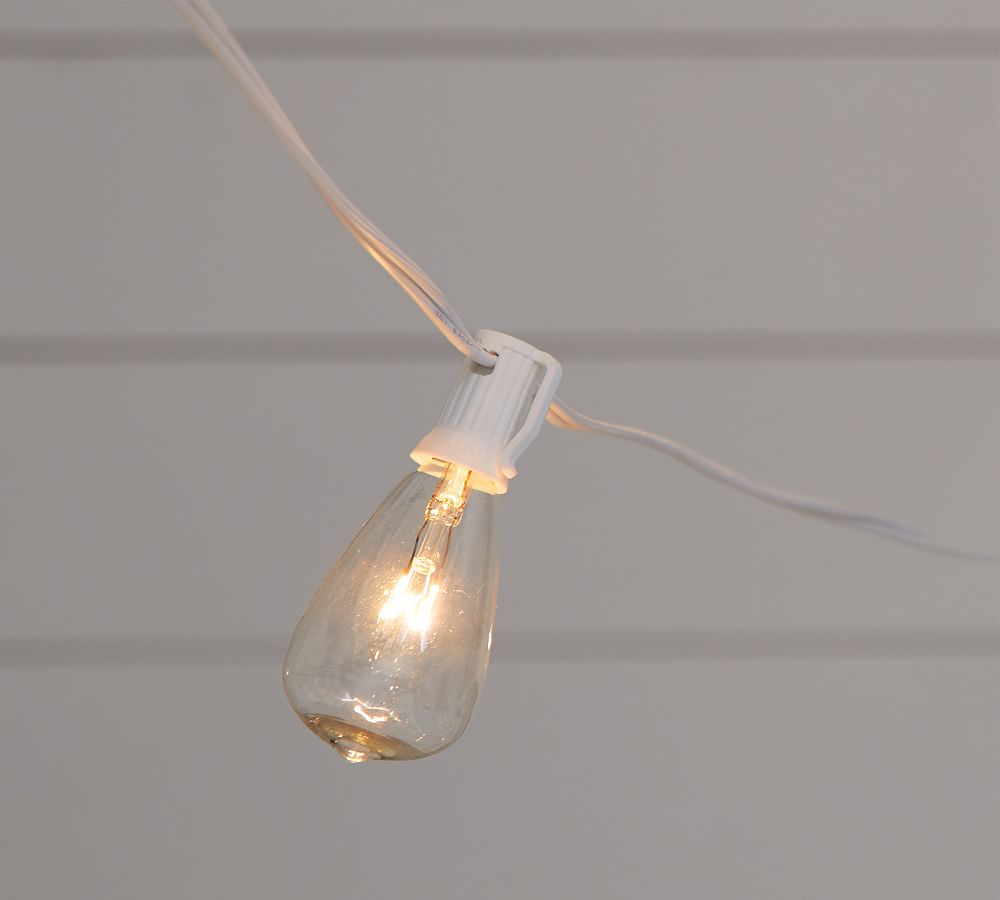 Edison String Light, Black, 50 Ft | Pottery Barn