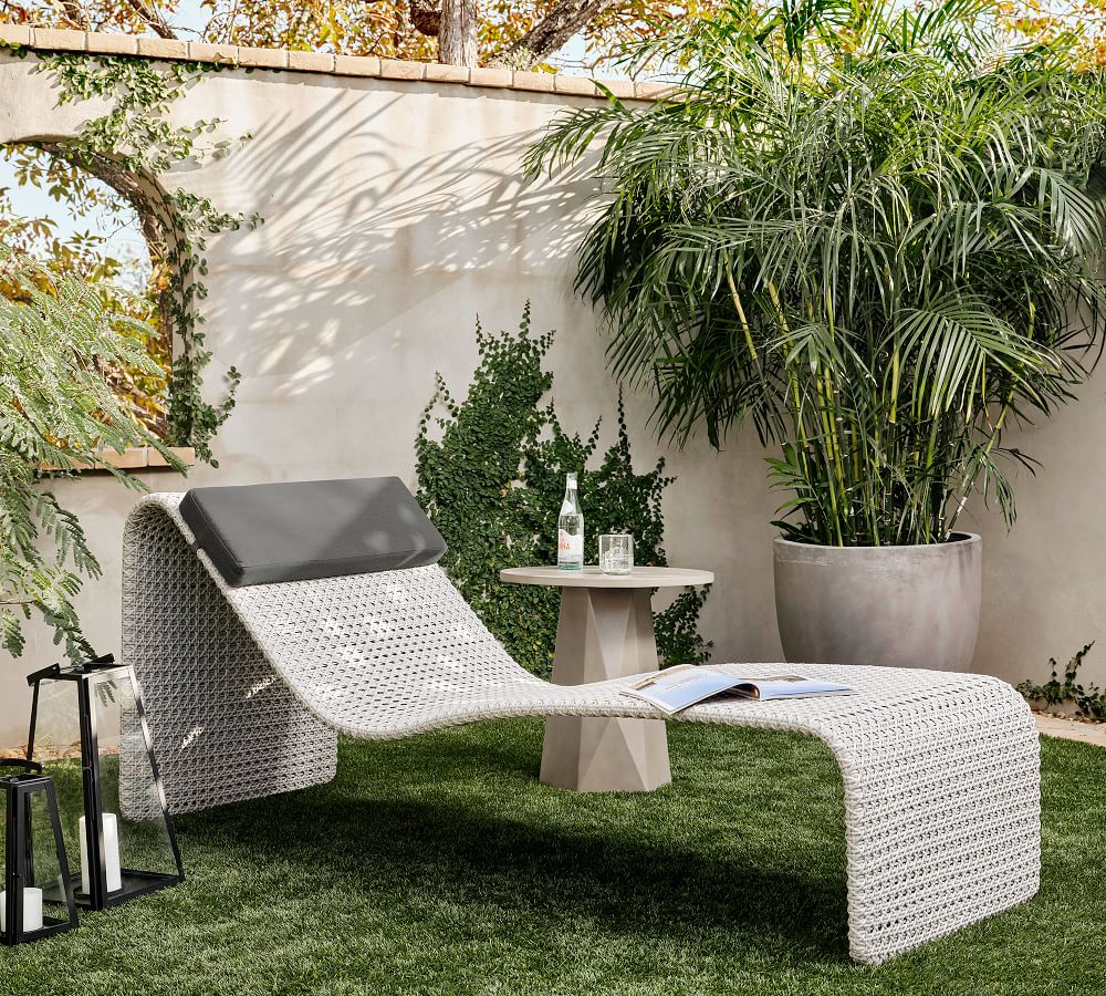Tilly Woven Chaise Lounge | Pottery Barn