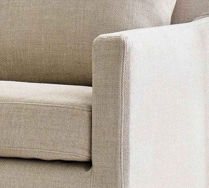 Ayden Square Arm Slipcovered Swivel Glider | Pottery Barn