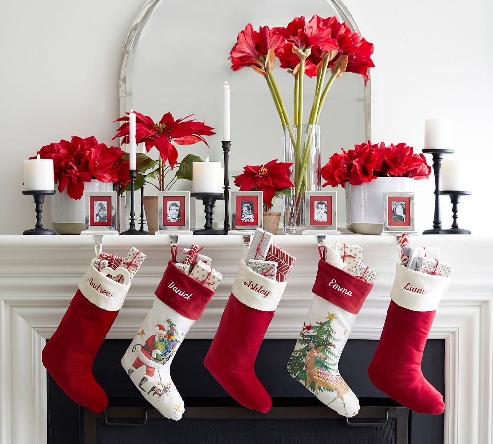 Grosgrain Frame Stocking Holder | Pottery Barn