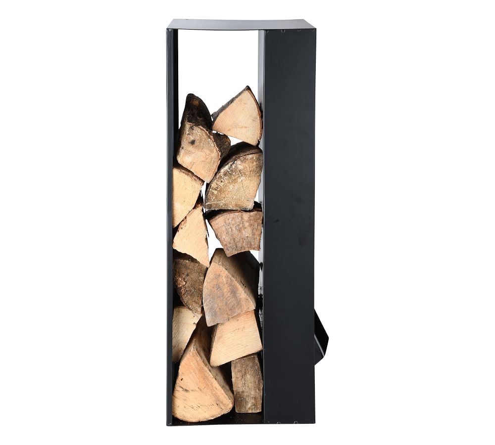 Steel Fireplace Tool Set with Log Storage | Pottery Barn