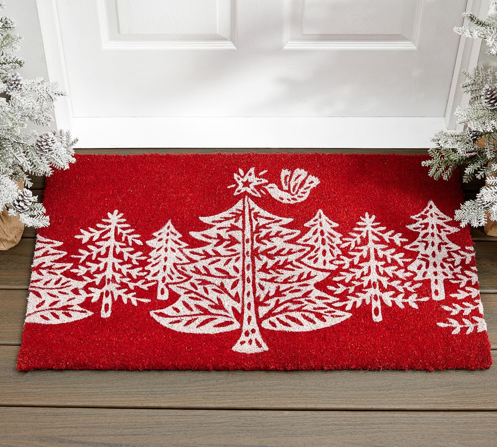 OPEN BOX: Nordic Trees Doormat | Pottery Barn