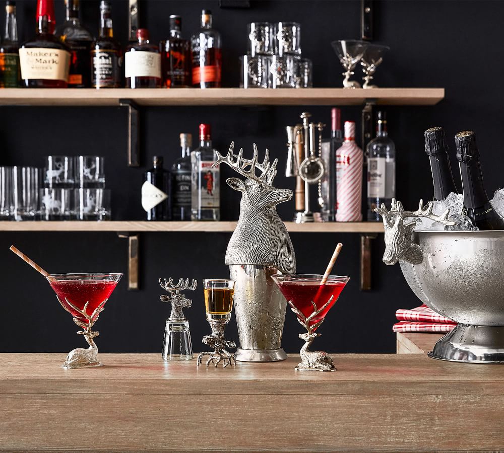Stag Martini Glasses Set Of 2 Pottery Barn
