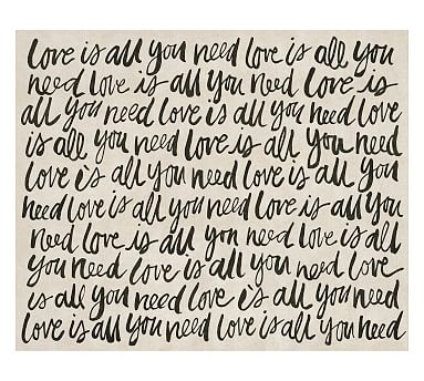 Love Is All You Need Wrapped Canvas Print | Pottery Barn