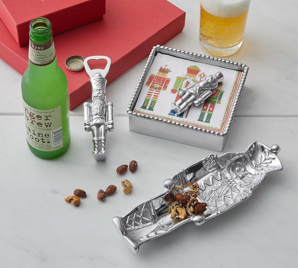Nutcracker Recycled Aluminum Nut Bowl | Pottery Barn