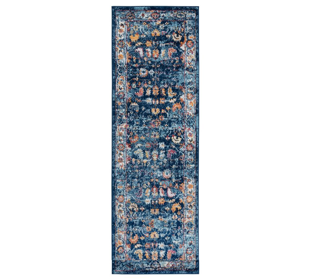 Blue Multi Tiana Synthetic Rug | Patterned Rugs | Pottery Barn