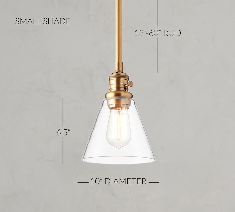 Flared Glass Pole Pendant | Pottery Barn