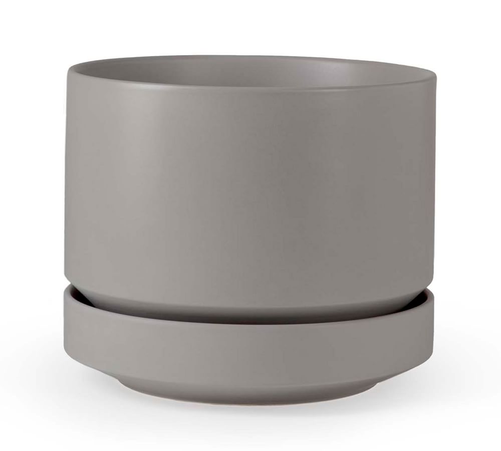 Modern Gray Ceramic Planter | Pottery Barn