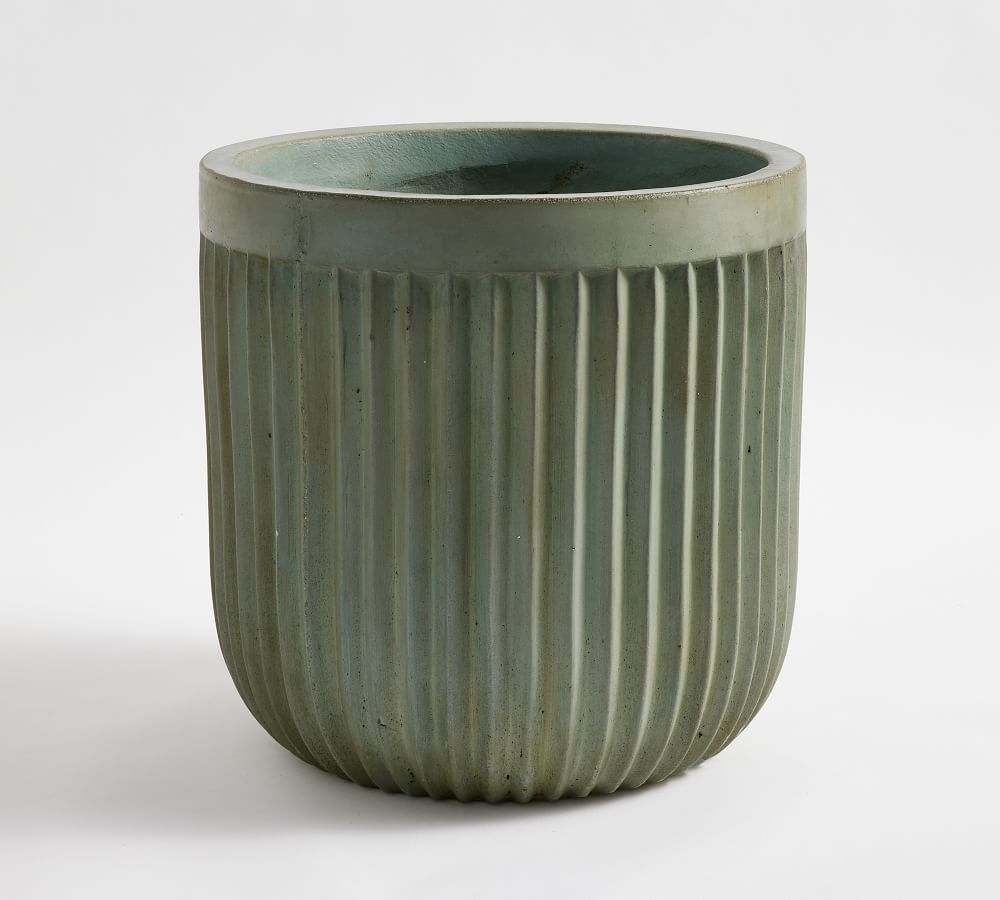 Concrete Fluted Planters | Pottery Barn