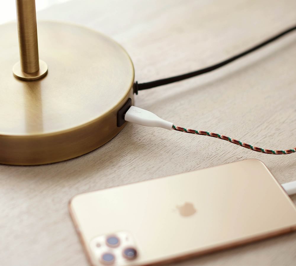 Elijah Metal USB Task Table Lamp | Pottery Barn