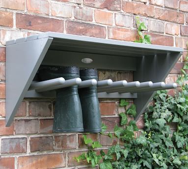 Potters Wooden Wall-Mounted Boot Rack | Pottery Barn