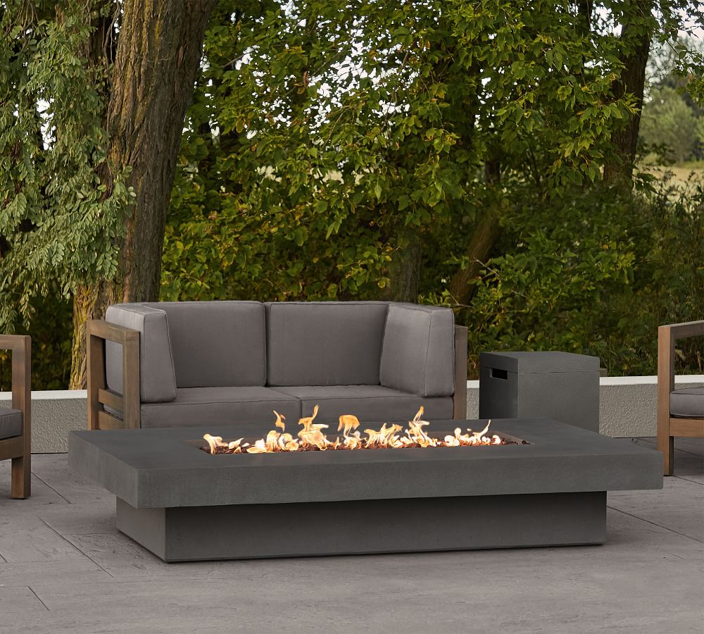 Chrisley 72" Low Rectangular Propane Fire Table | Pottery Barn