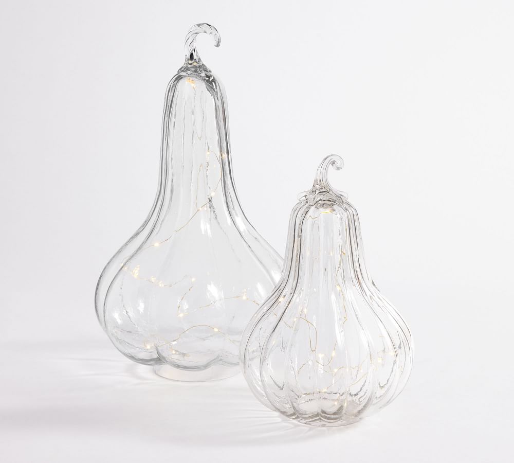 Pumpkin & Gourd Handcrafted Recycled Glass Cloches | Pottery Barn