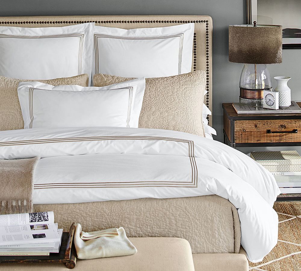 Grand Organic Percale Duvet Cover | Pottery Barn